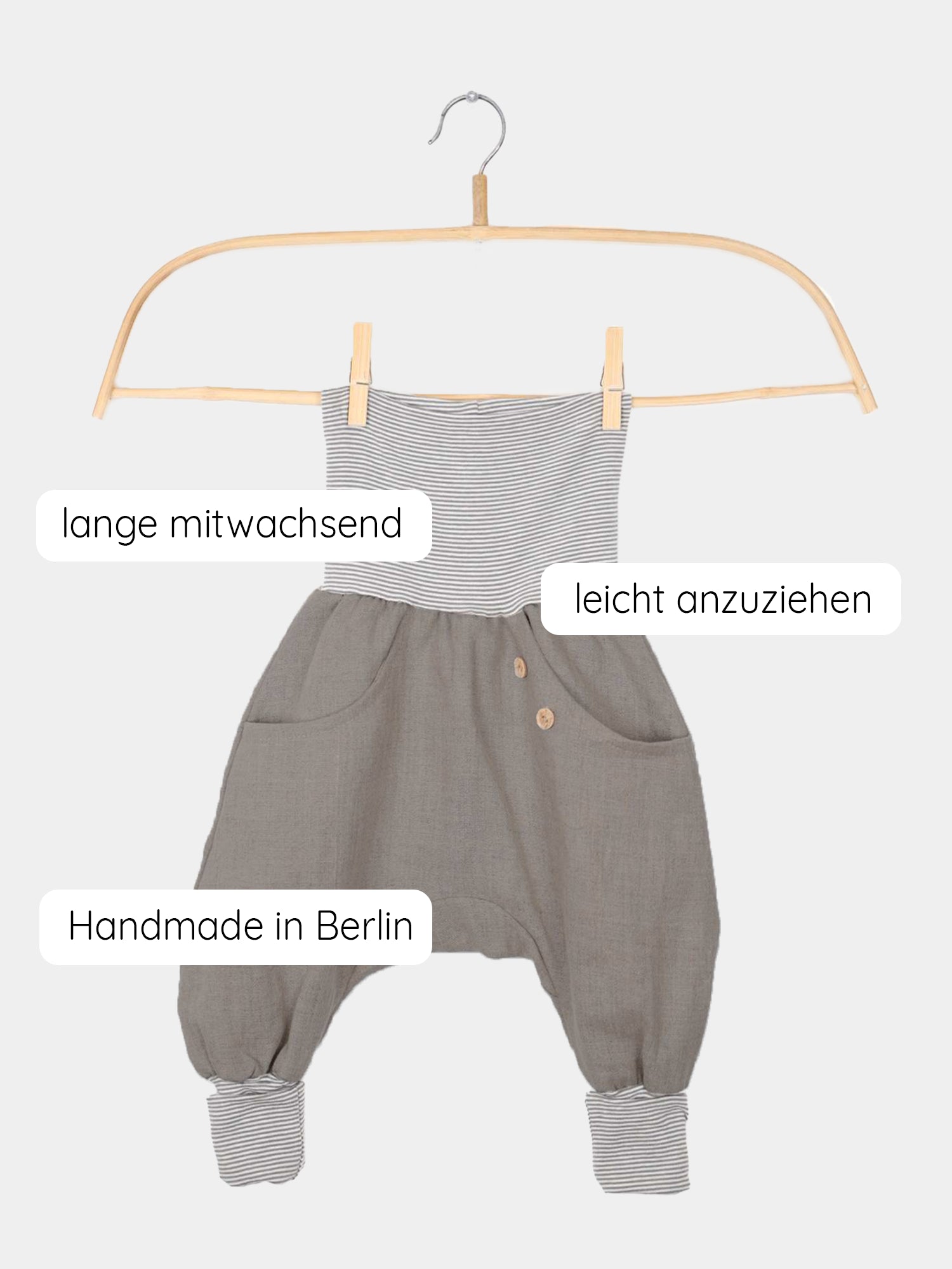 Knickerbocker aus Leinen in Oliv | petit cochon