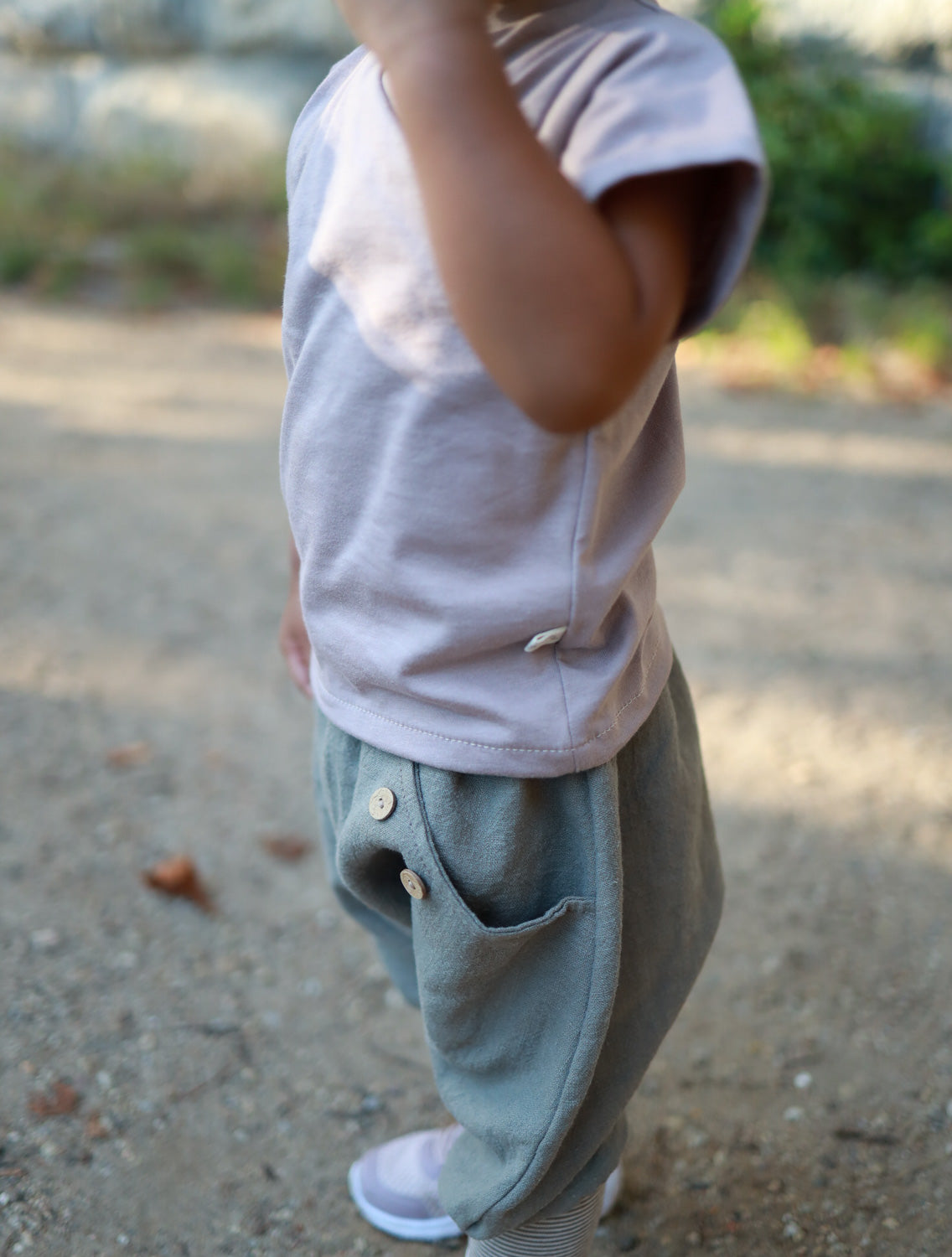 Knickerbocker aus Leinen in Oliv | petit cochon